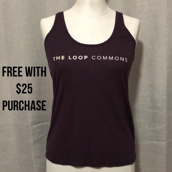 Tops | Free With 25 Purchasepoly Blend Tanksz Spurplefrontback Logo ...